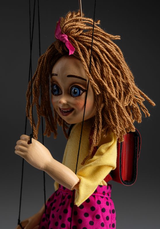 Schoolgirl - Lovely Handmade Marionette Puppet | Marionettes.cz