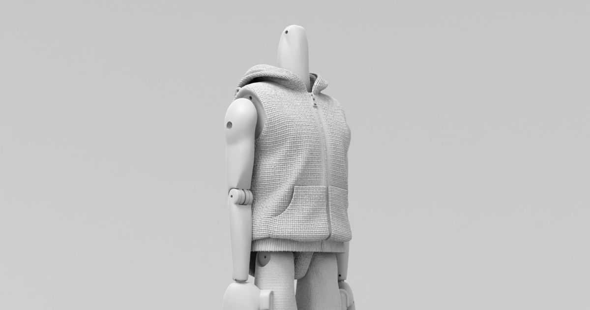 Body model with vest for 3D printing | Marionettes.cz